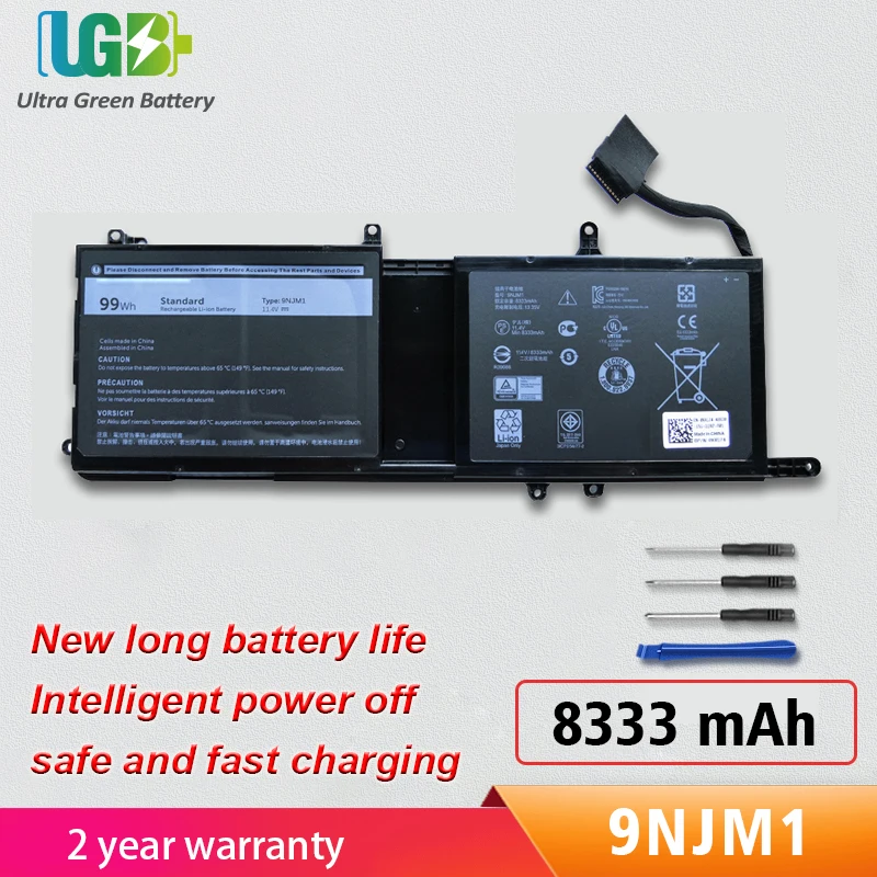 UGB-New-9NJM1-Battery-Replacement-for-Dell-ALIENWARE-17-R4-R5-15-R3-R4 ...