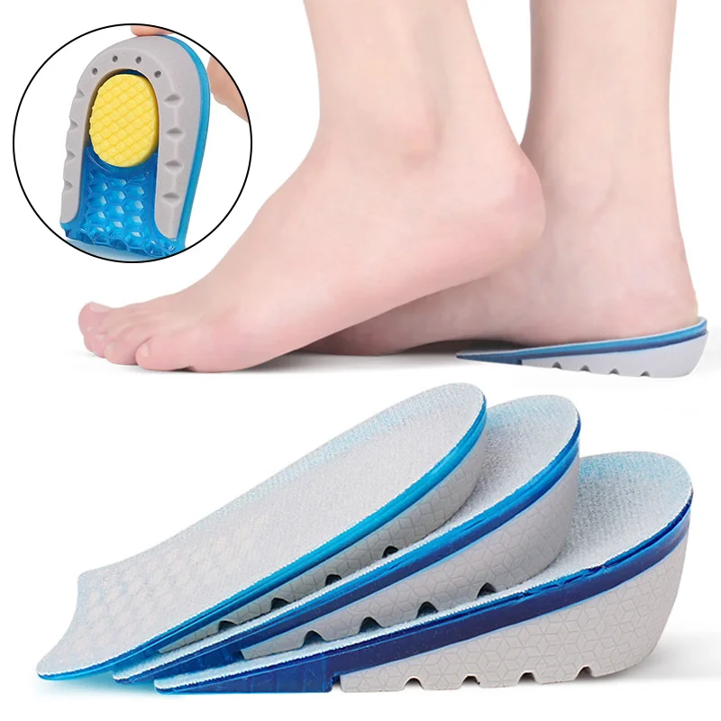 Heightened-Insole-Increase-Half-Shoes-Pad-Women-Men-Silicone-Gel-Heel ...