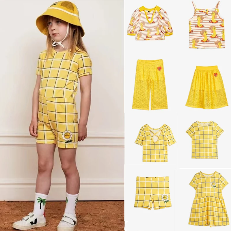 Mini Brand New Summer Short Sleeve Boys T-shirts Pants Toddler Girls ...