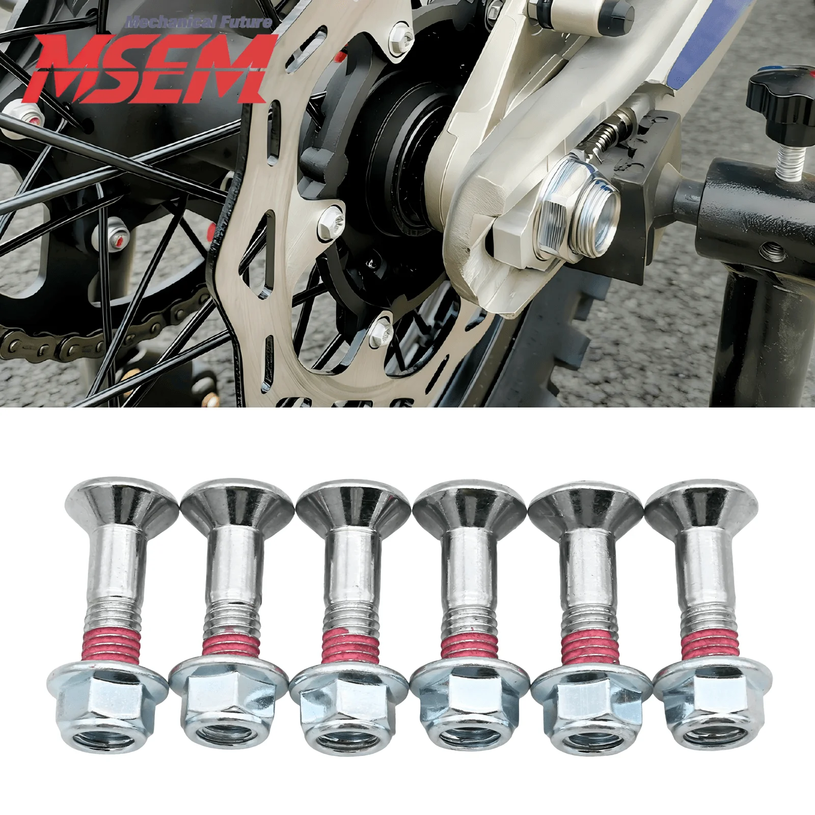 Anti-Loose M8 Rear Sprocket Bolt Set CNC Stainless Steel 6Pcs for ...