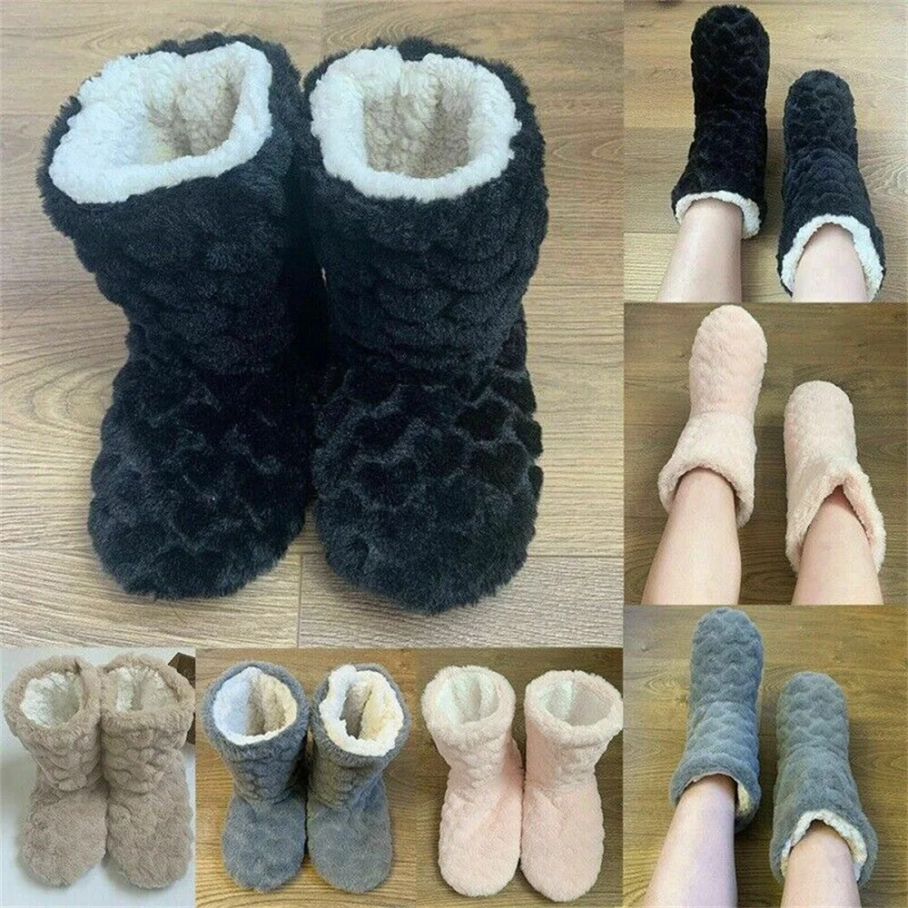 New-Winter-Plush-Indoor-Slippers-for-Men-and-Women-Adults-Thermal ...