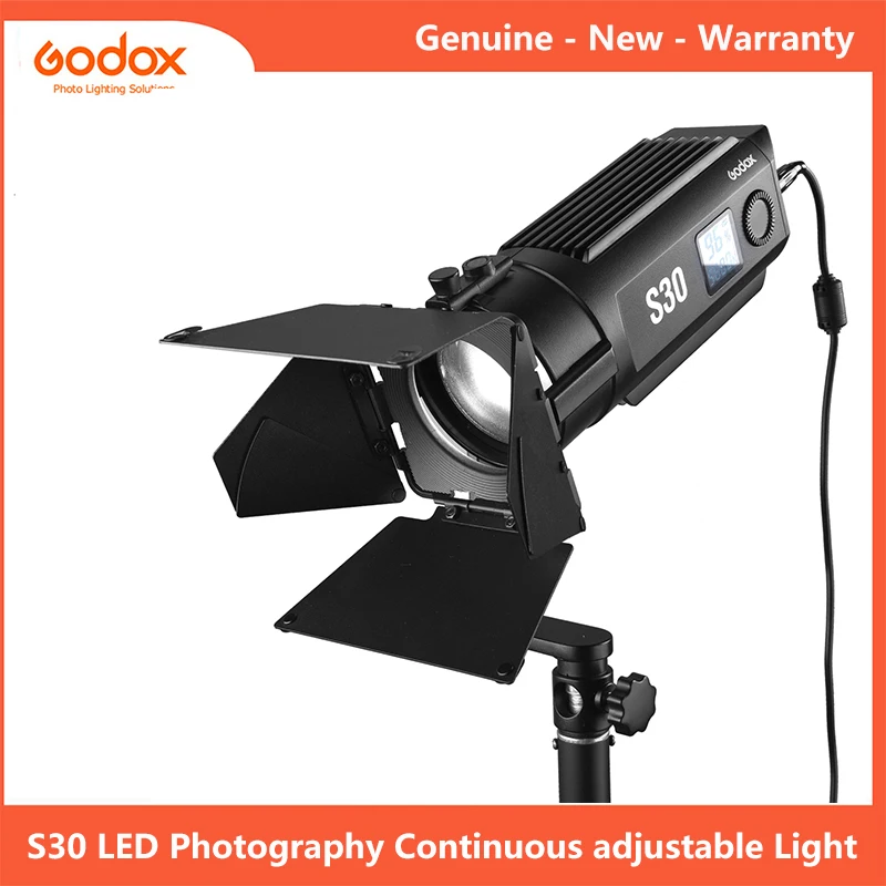 Godox-S30-30Ws-LED-Photography-Continuous-adjustable-Light-Barn-Door ...