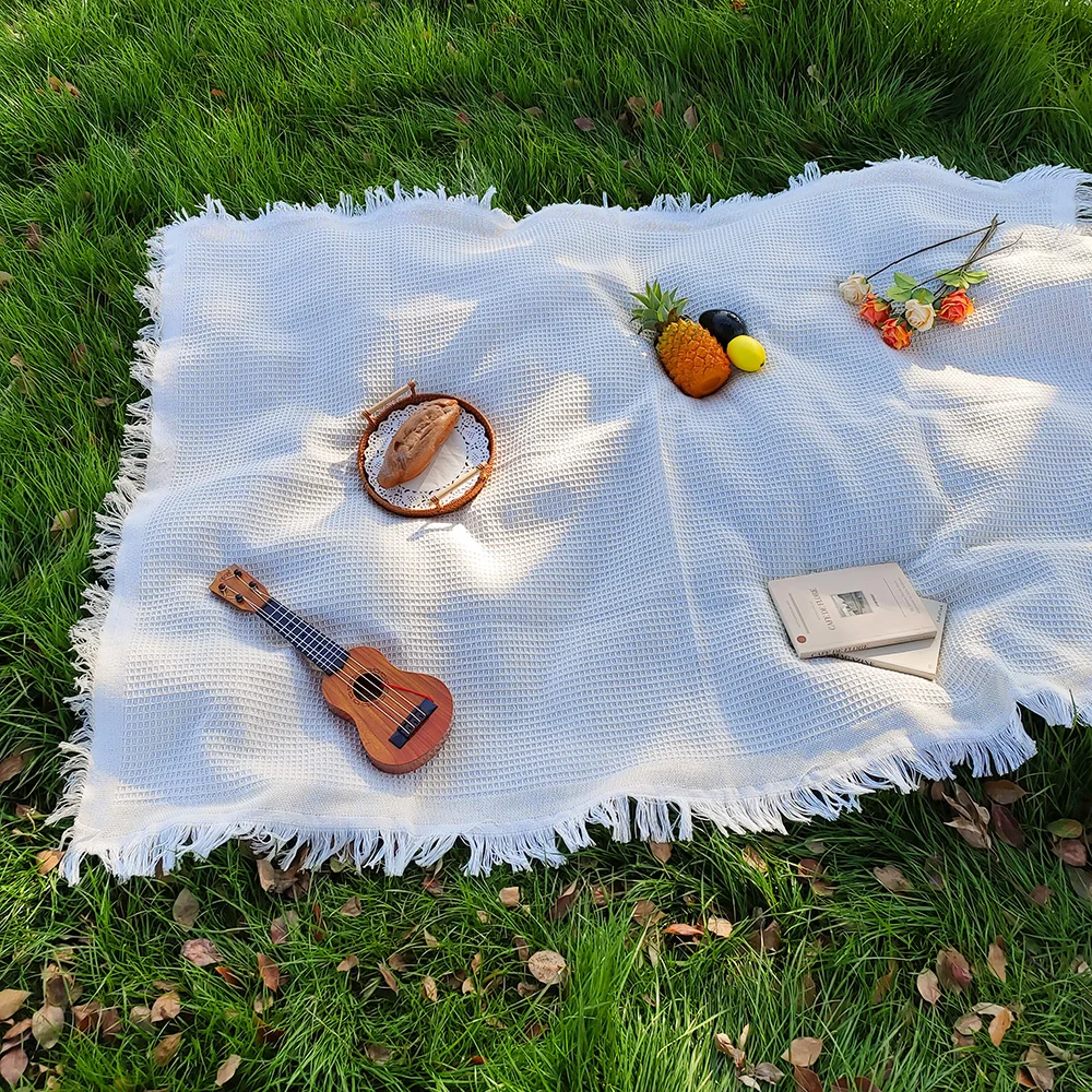 Cotton-blend-Portable-Mat-Picnic-Mat-with-Tassel-for-Outdoor-Camping ...