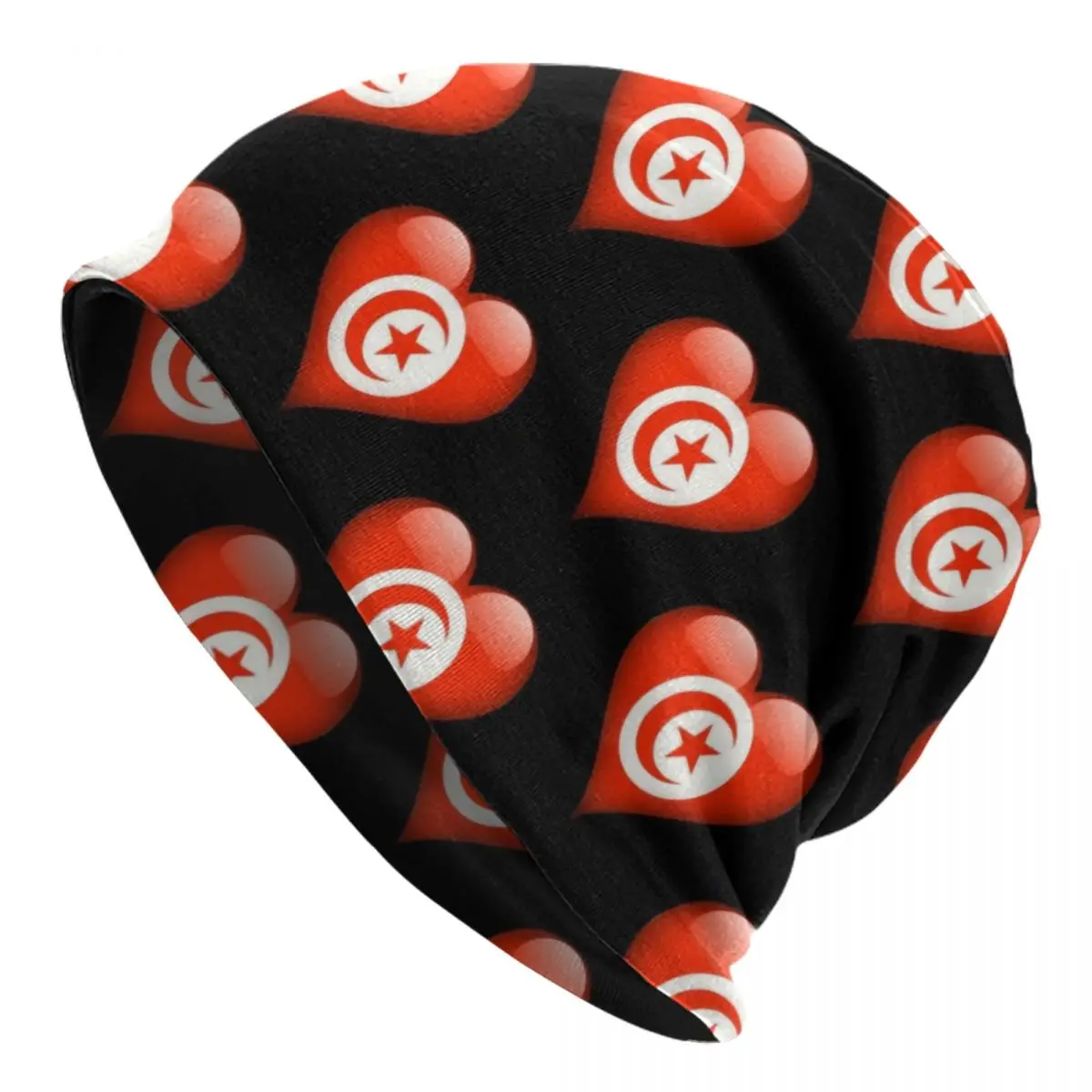 Tunisia-Flag-Heart-Gift-Skullies-Beanies-Caps-Unisex-Trend-Winter-Warm ...