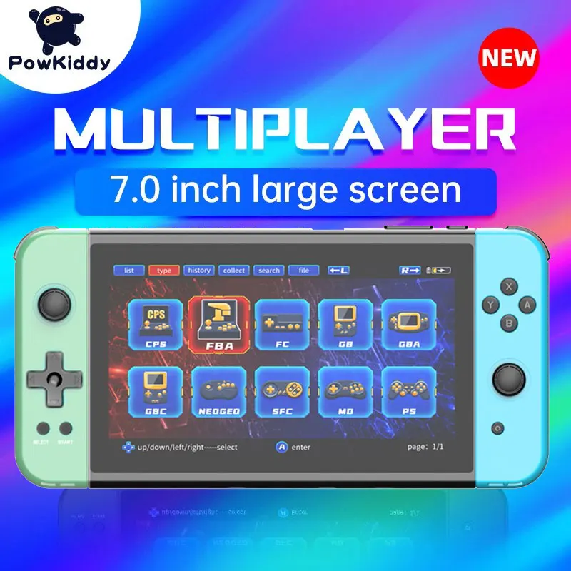POWKIDDY-X70-7-inch-Handheld-Portable-Game-Console-3D-Rocker-Retro-Game ...