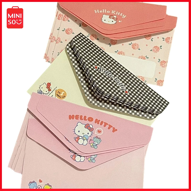 Sanrio-Envelope-timbrado-miniso-Ol-Kitty-Envelope-De-Couro-Convite-De ...