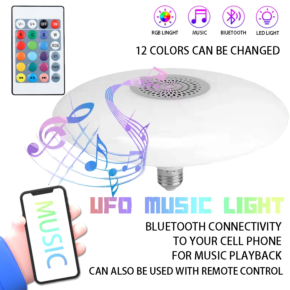 LED-Bluetooth-Music-Flying-Saucer-Light-Smart-Home-appliance-Remote ...