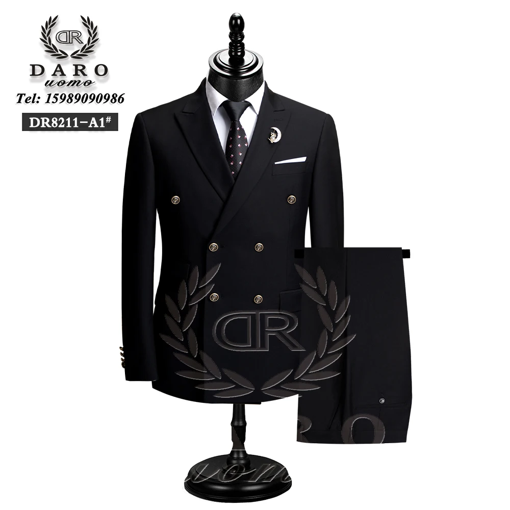 DAROuomo-2024-Men-Suit-Slim-Fit-Formal-Business-Work-Wear-Suits-2Pcs ...