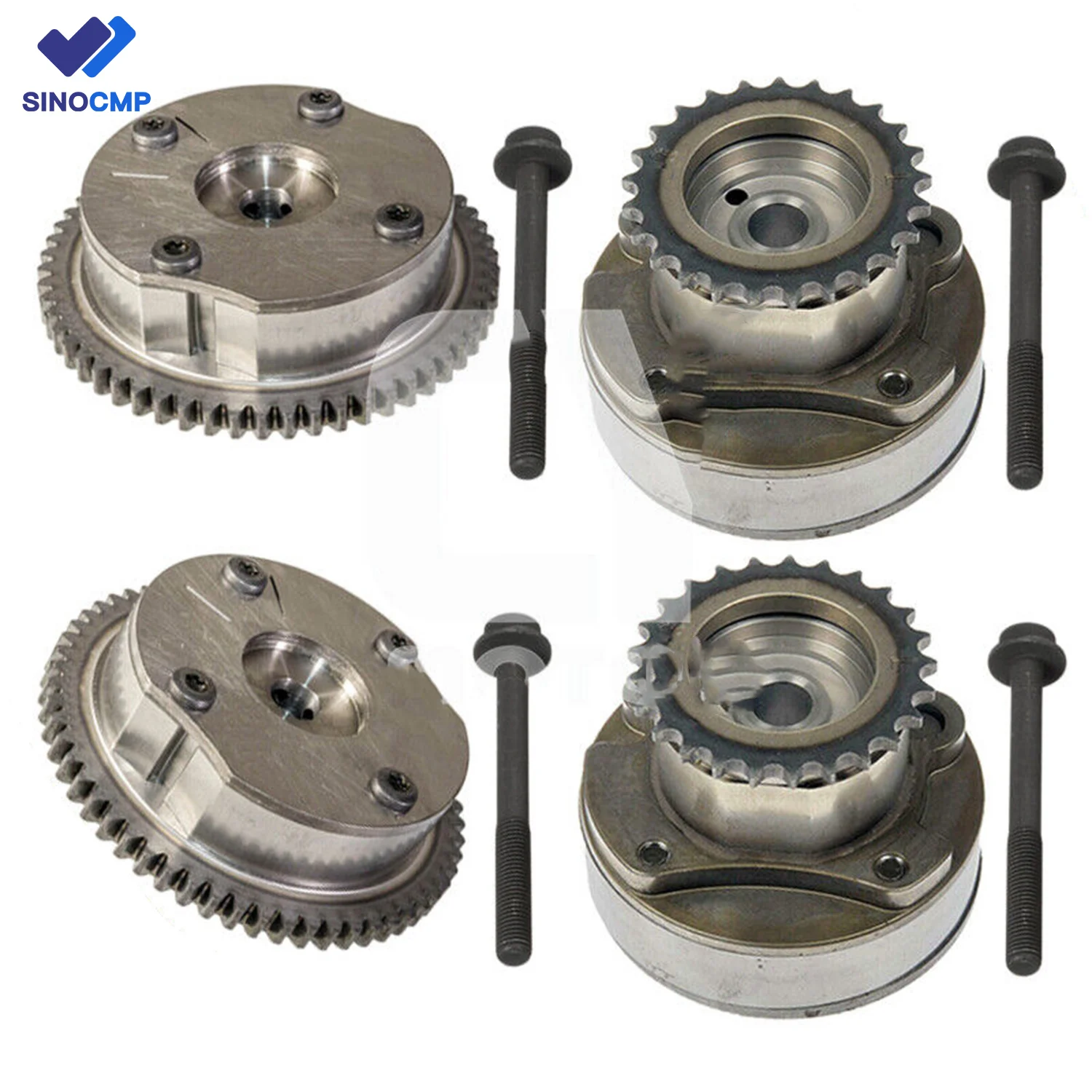 4pc AT4Z-6C525-B AT4Z-6256-B Engrane VVT Cam Sprocket Exhaust & Intake ...