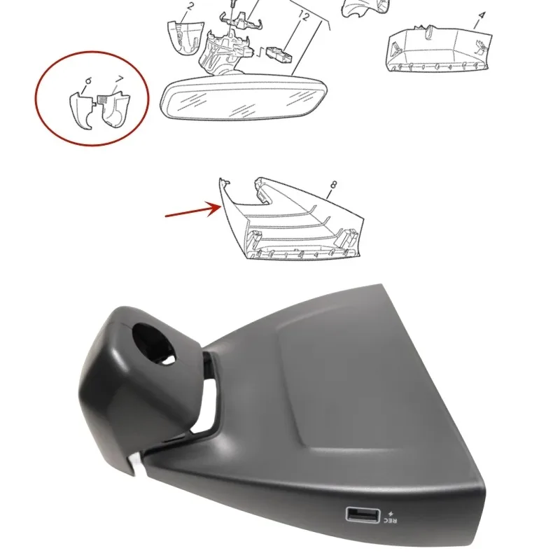 Interior Rearview Mirror Lane Keeping Assist Trim Cover For Volkswagen ...