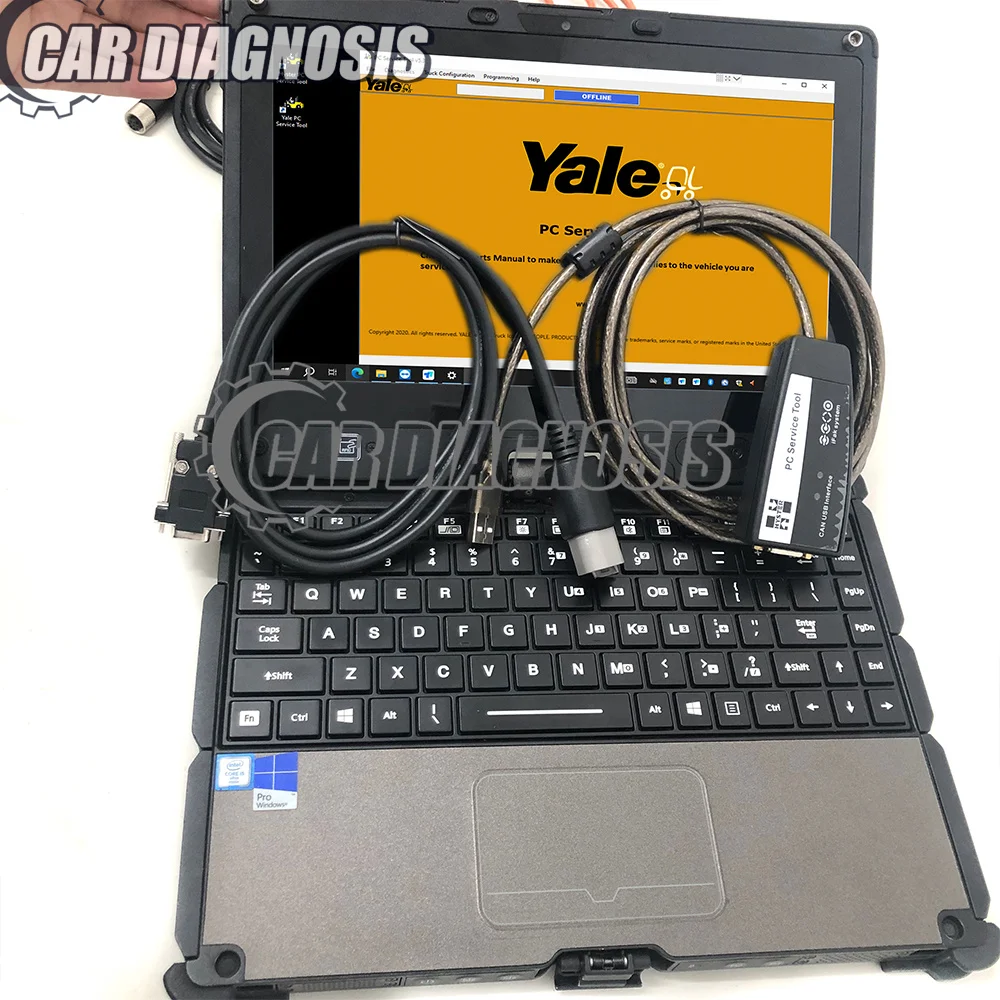 Getac v110 Laptop for Hyster PC Service Tool V5.3 software USB ...