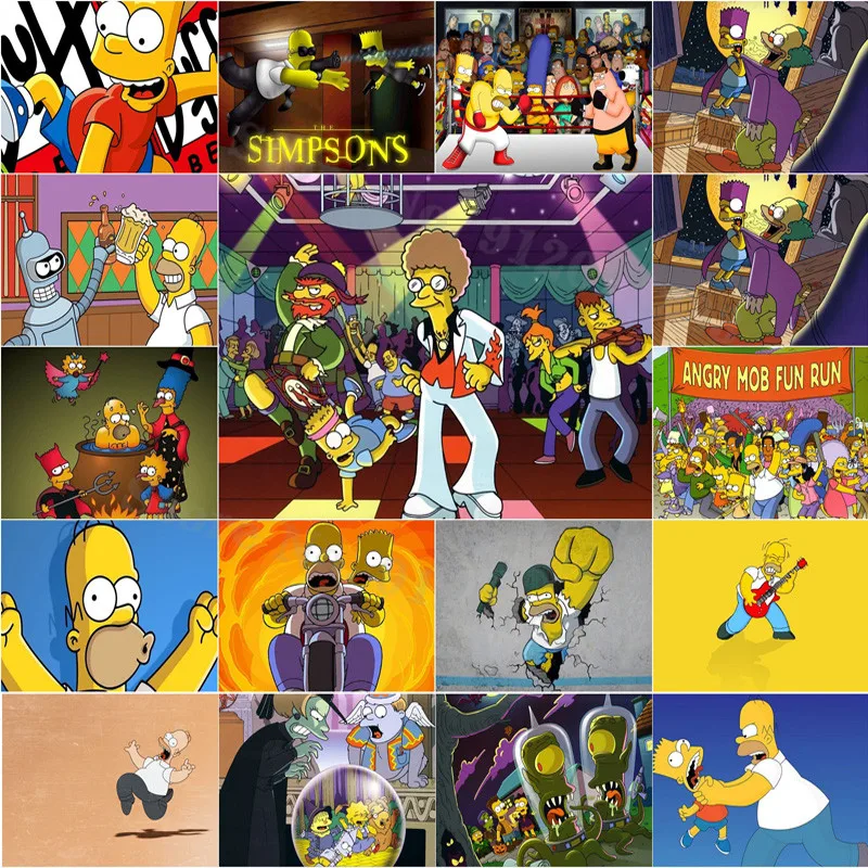 Diy-Diamond-Painting-The-Simpsons-Figure-Lisa-Maggie-Homer-Simpson ...