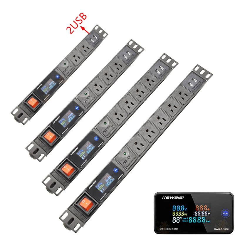 Smart-power-strip-Digital-Electricity-meter-surge-protector-2-10-Ways ...