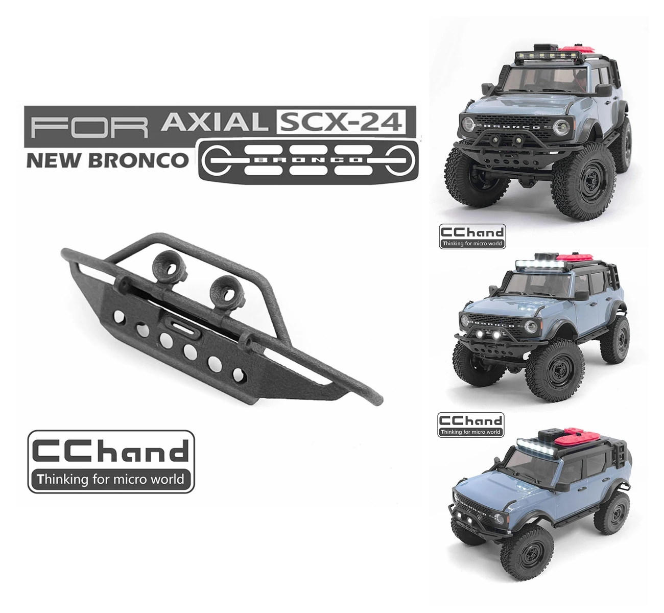 CCand 경량 지원 나일론 프론트 범퍼 가드, 축 SCX24 브론코 1/24 RC 자동차 부품| | - AliExpress