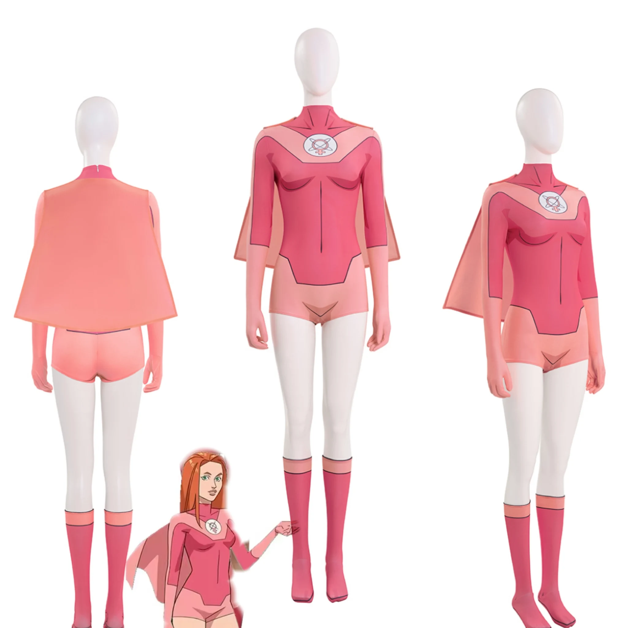 Atom Eve Cosplay Costume Invincible Women Zentai Bodysuit Halloween ...