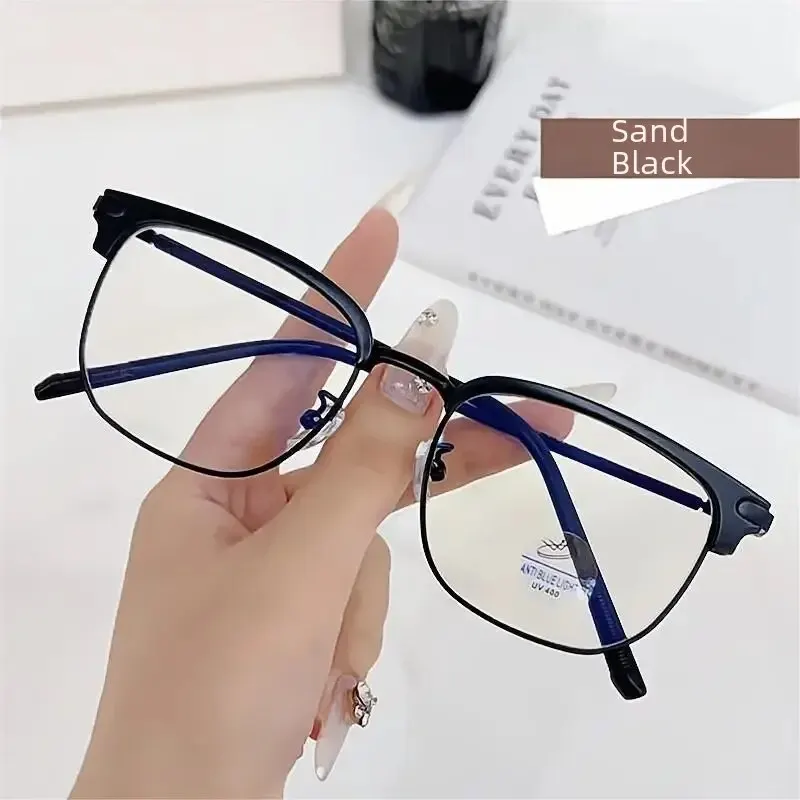 1950s-Artistic-Retro-Anti-blue-Light-Flat-Light-Glasses-Women-Simple ...