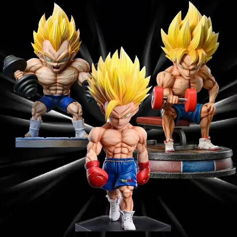 17cm-Dragon-Ball-Muscle-Fitness-Vegeta-Gohan-Goku-Barbell-Bida-Gk-The ...