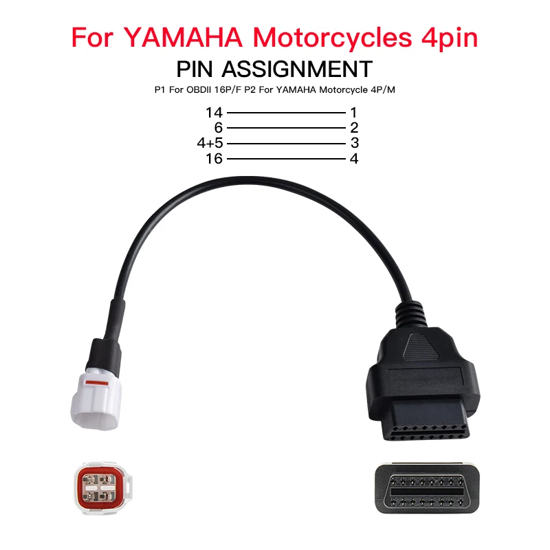 OBD2 Connector for Motorcycle Motobike For YAMAHA 3pin 4pin For HONDA ...