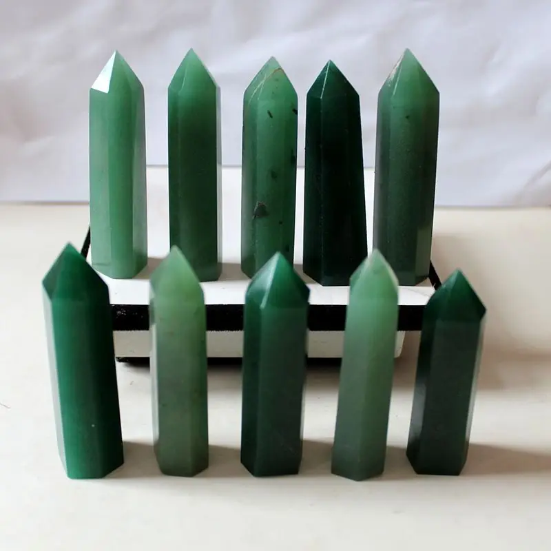 Natural Dongling jade single pointed hexagonal column green Dongling ...