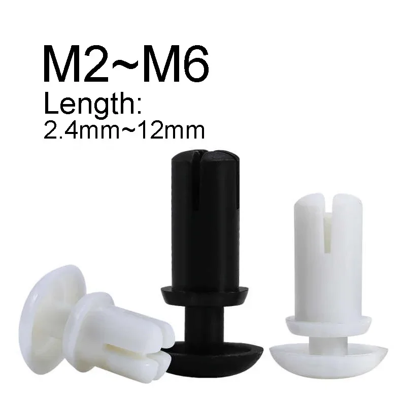 100PCS-Nylon-Fasteners-Clip-M2-M2-6-M3-M3-5-M4-M5-M6-Black-White ...