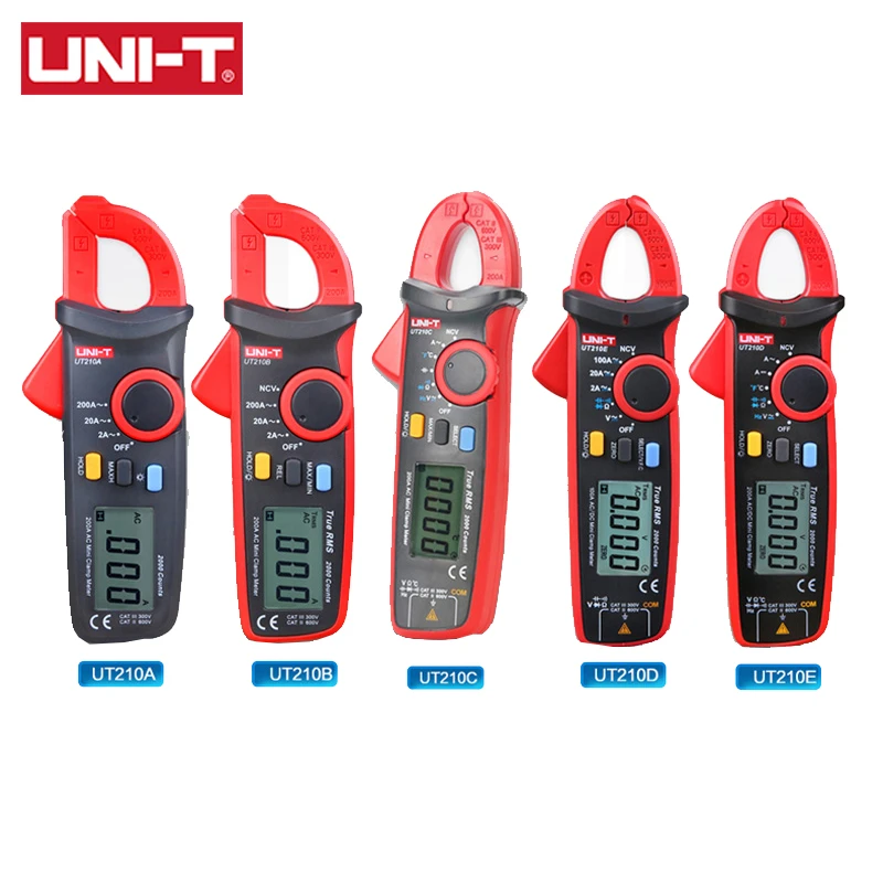 Uni-t Ut210a Ut210b Ut210c Ut210d Ut210e Clamp Meter Digital Pliers Ammeter Voltmeter ...