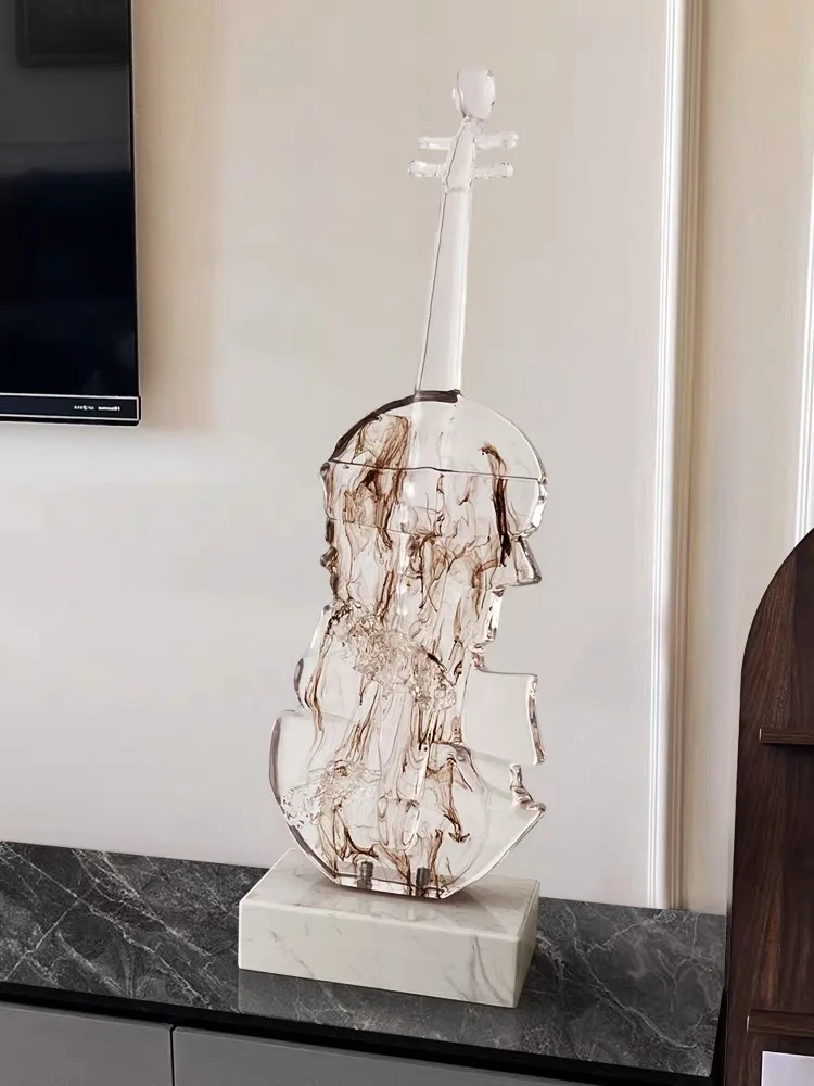 Crystal Figurines Violins