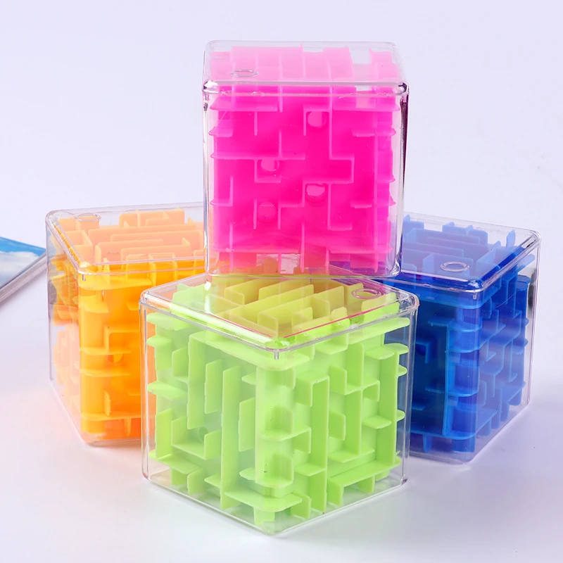 3d Cube Puzzle Maze Toy Hand Game Case Box Fun Brain Game Challenge ...