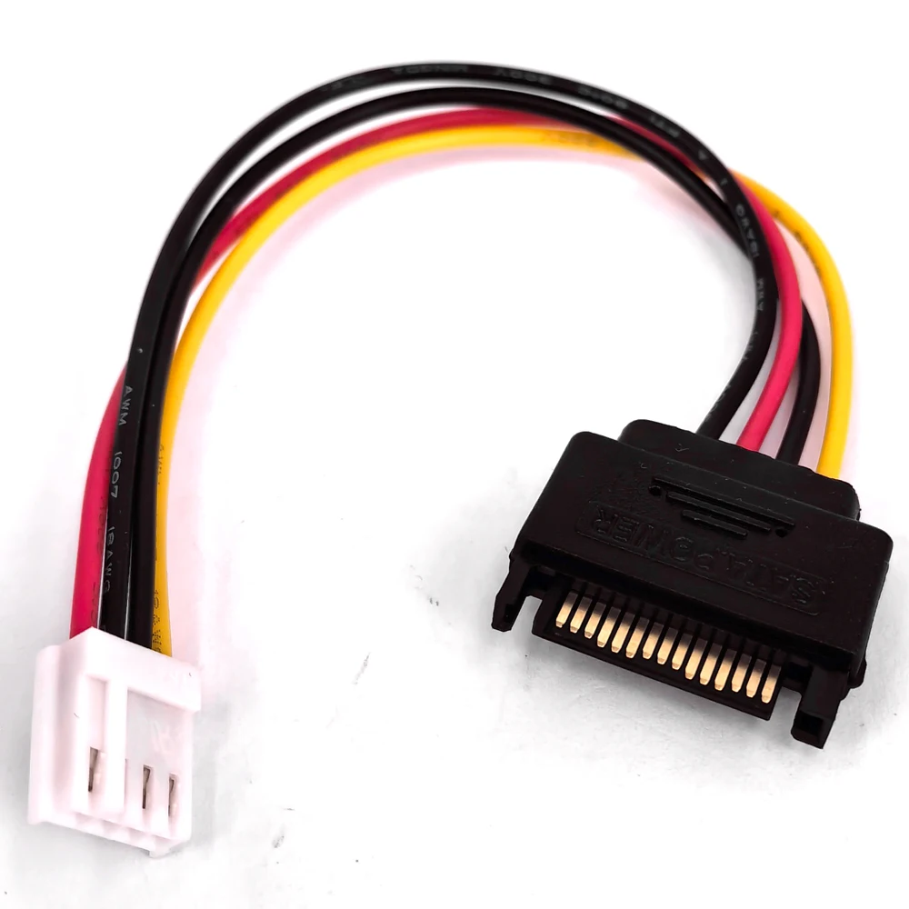 15pin Sata Male to 4pin Floppy FDD Female Power Converter Adapter Cable ...