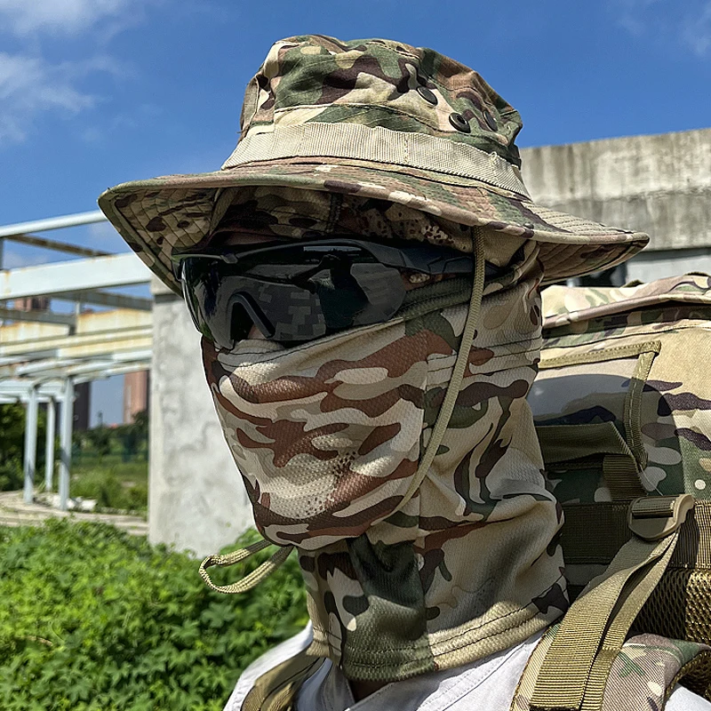 Camouflage-Sunscreen-Caps-Tactics-Boonie-Cap-Balaclava-Hat-Suit ...