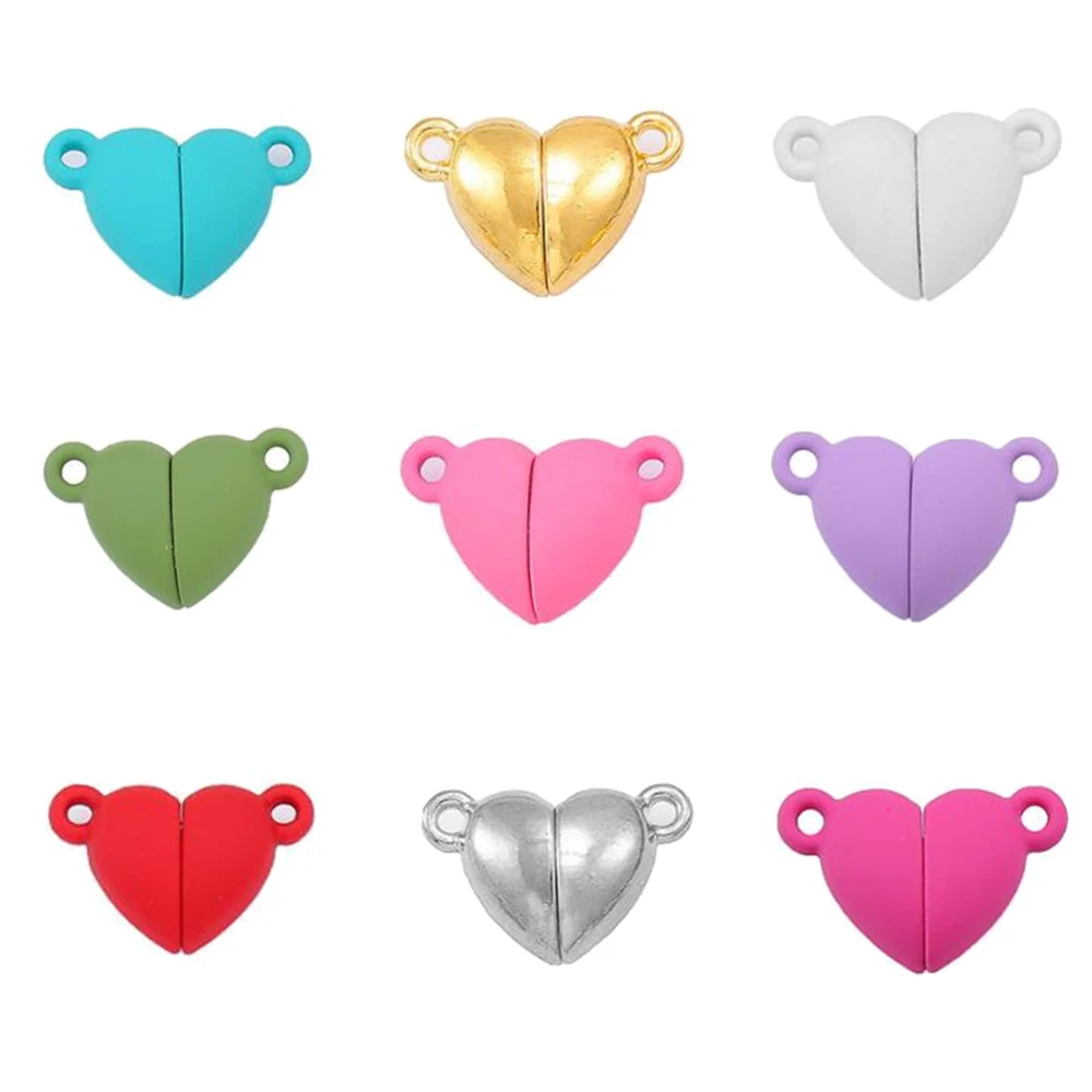 3pcs-Heart-Round-Magnetic-Clasps-Couples-Bracelet-Breakaway-Closures ...