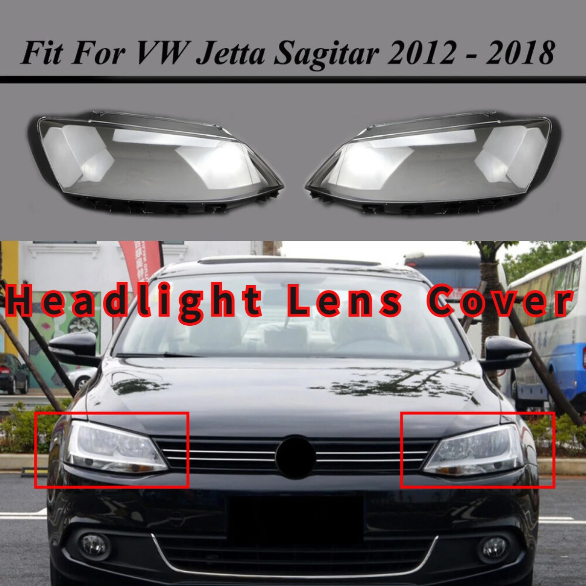 Car Front Head Light Lamp Transparent Lampshade Headlight Shell Cover ...
