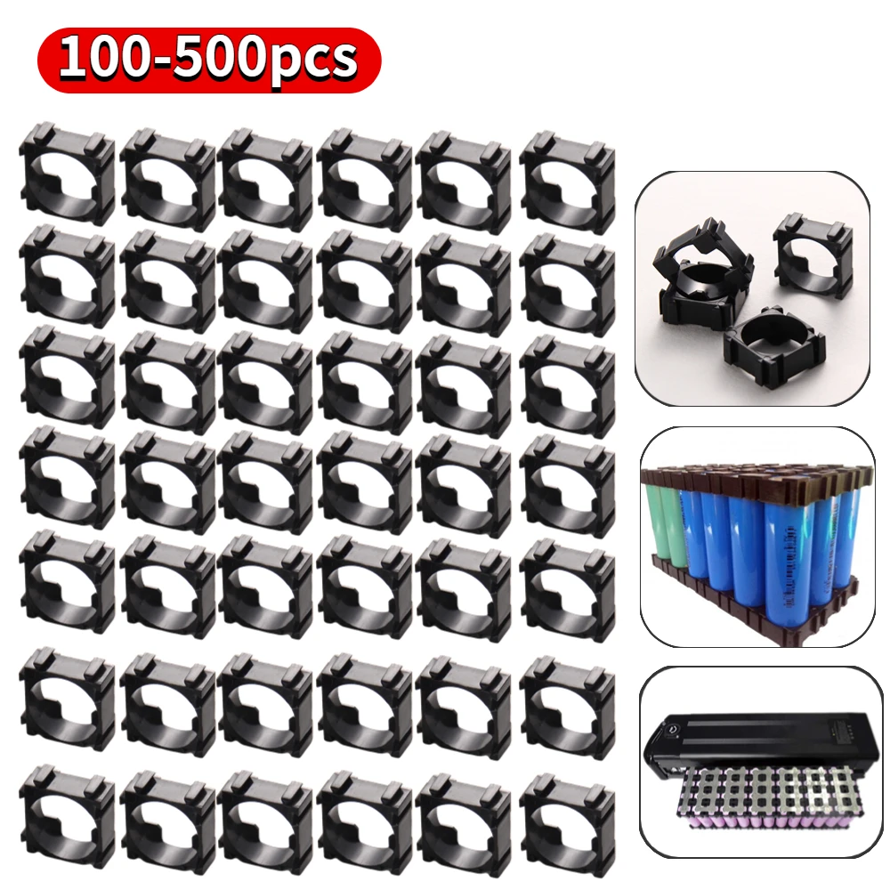 100-500pcs 18650 Lithium Battery Holder Hard Shell Anti Vibration ...