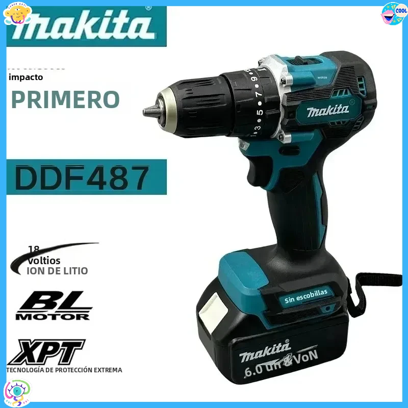 Makita DDF487 brushless 18V lithium Battery rechargeable impact drill ...