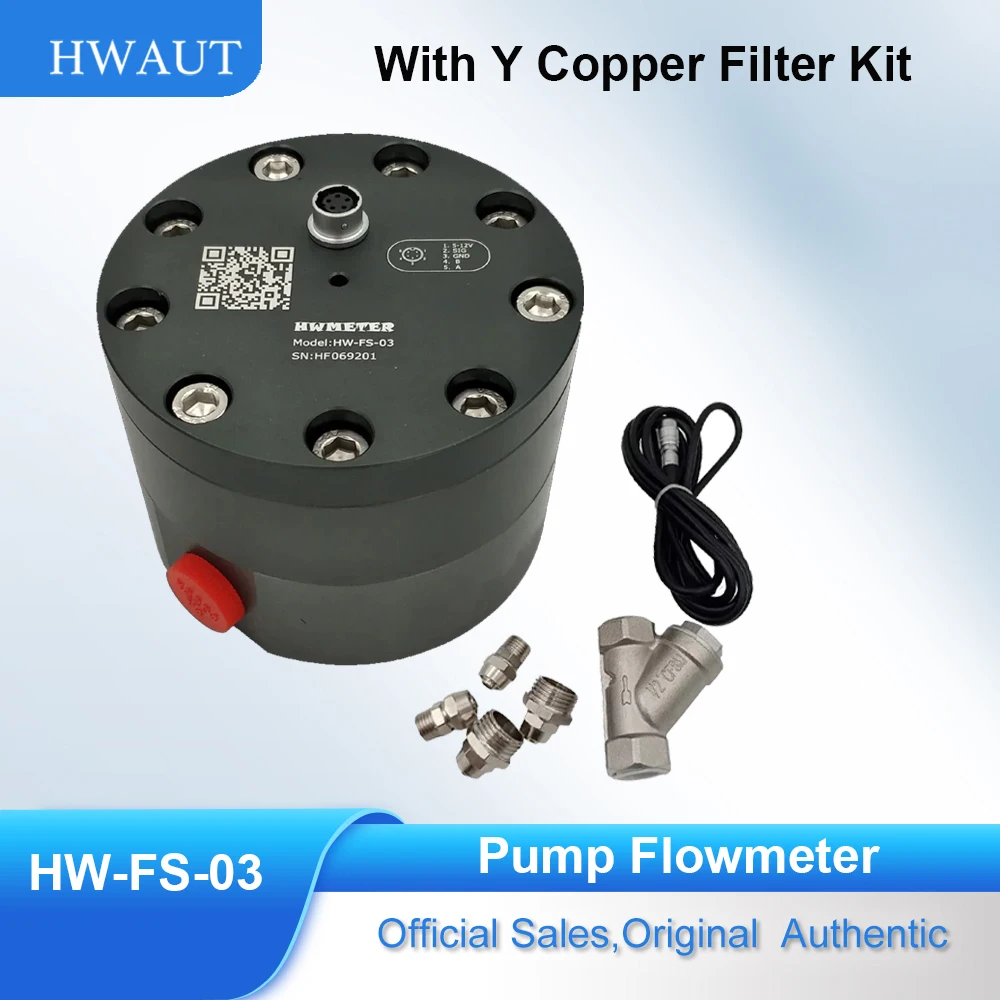HW-FS-03 Pump Flowmeter With Y Copper Filter Kit Pump Flow Sensor ...