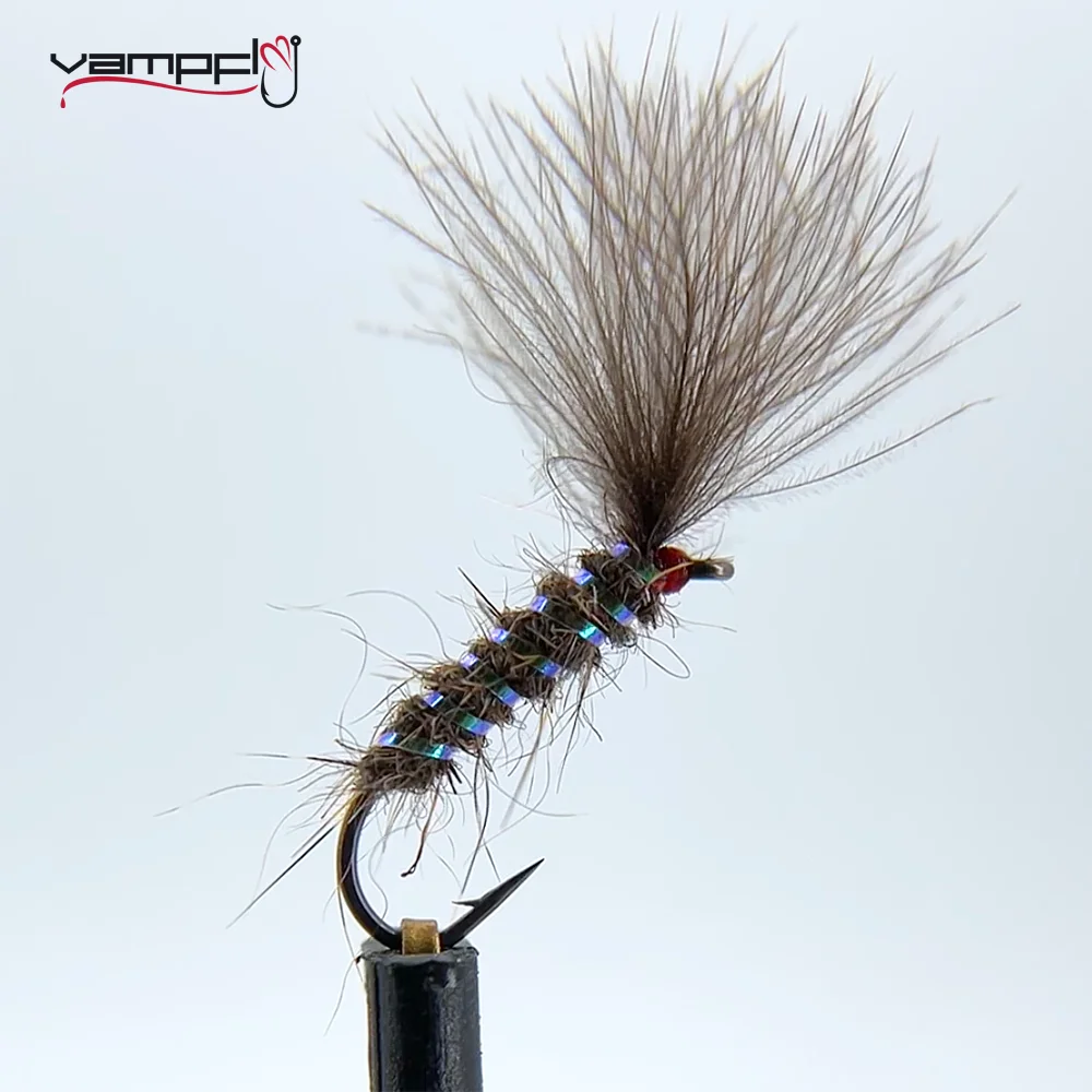Vampfly 6pcs #14 #16 CDC Emerger Dry Fly Squirrel Hair Nymph Barbed Fly ...