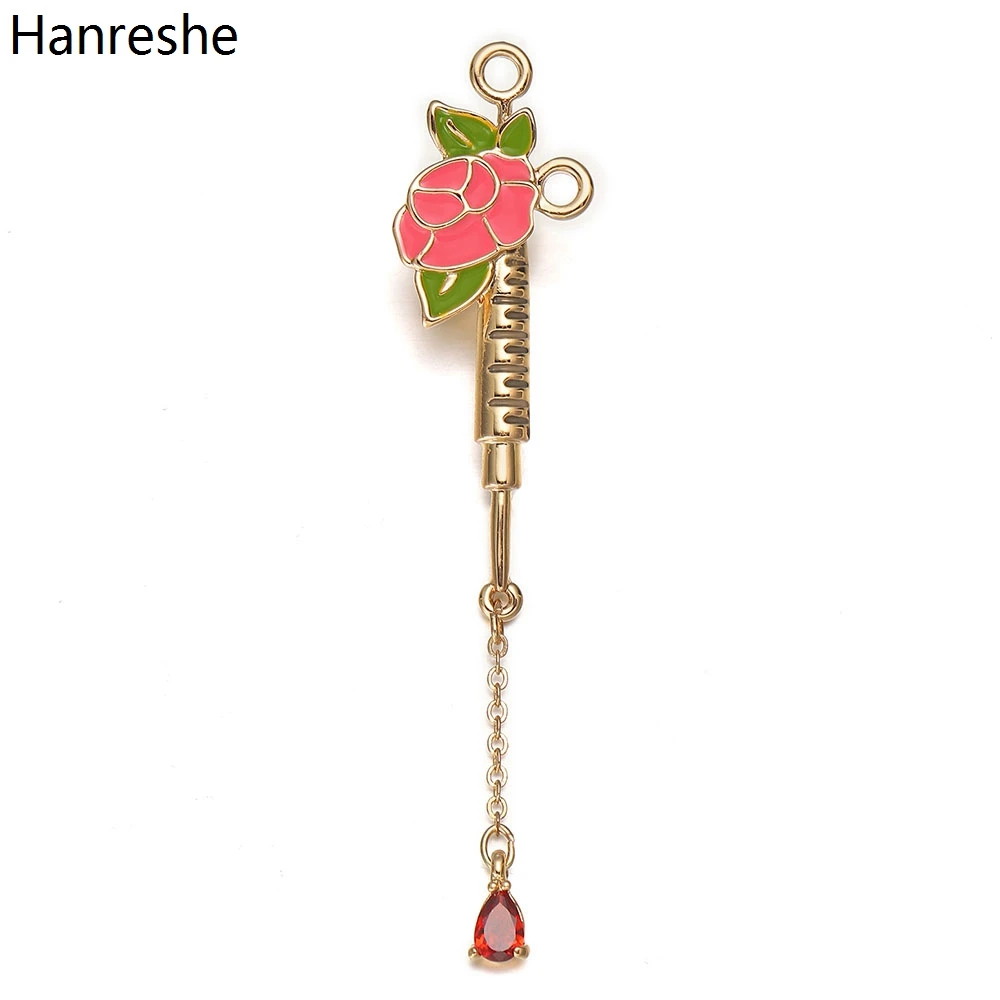 Hanreshe broche de esmalte de flor de bisturí clásico, alfileres ...