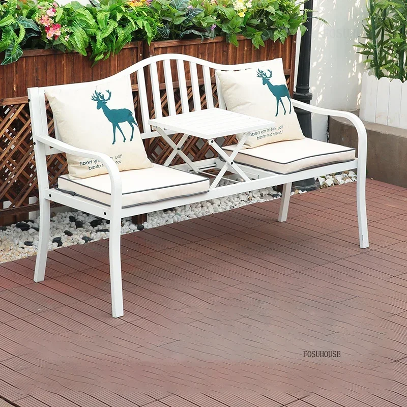 Individual Iron Patio Furniture for Garden Strip Tea Table Sofas Nordic ...