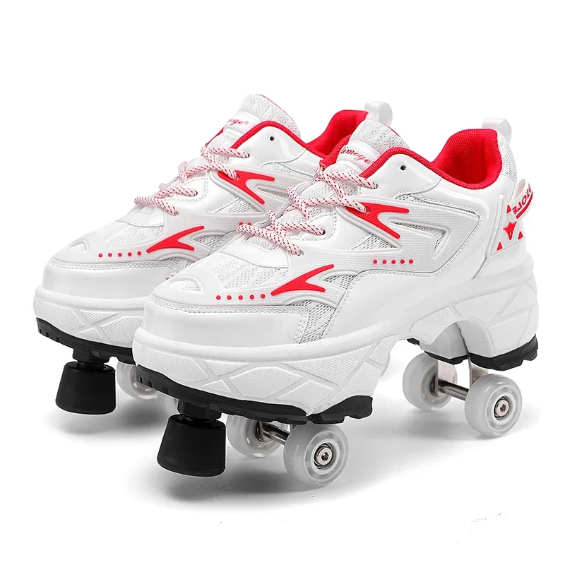 Boys-Girls-Big-Four-Wheel-Rampage-Shoe-Lace-Brake-Roller-Skating-Shoes ...