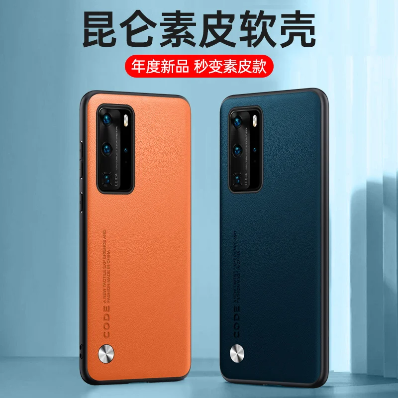 Original-PU-Leather-Case-For-Huawei-P40-Pro-P-40-P40-Back-Cover ...