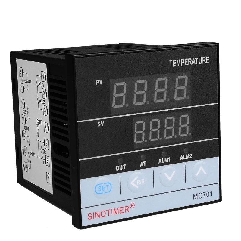 SINOTIMER-controlador-de-temperatura-Digital-PID-MC701-resistente-al-agua-Sensor-K-tipo-PT100 ...