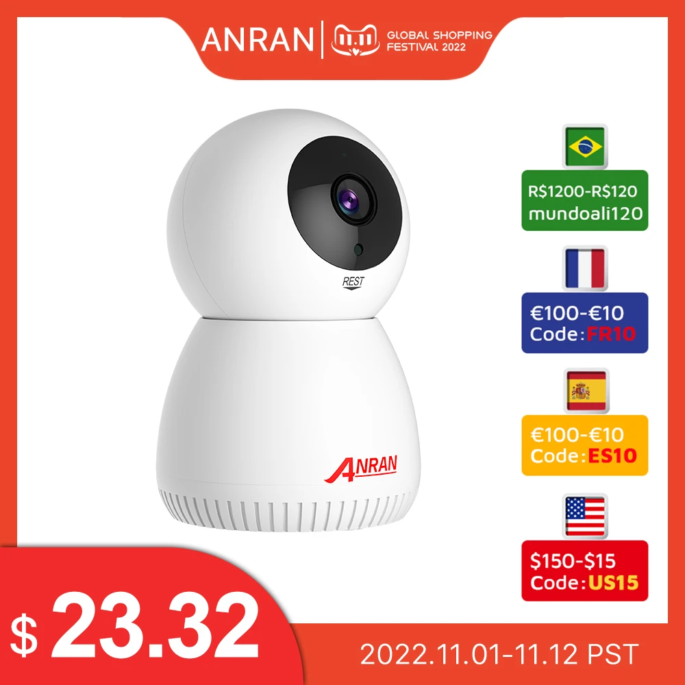 Anran 1296p Ip Camera Wireless Home Security Camera Two-way Audio ...