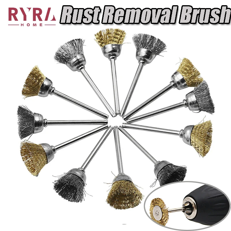 1pc Steel Wire Wheel Brush Set For Metal Polishing Rotary Brush Burr ...