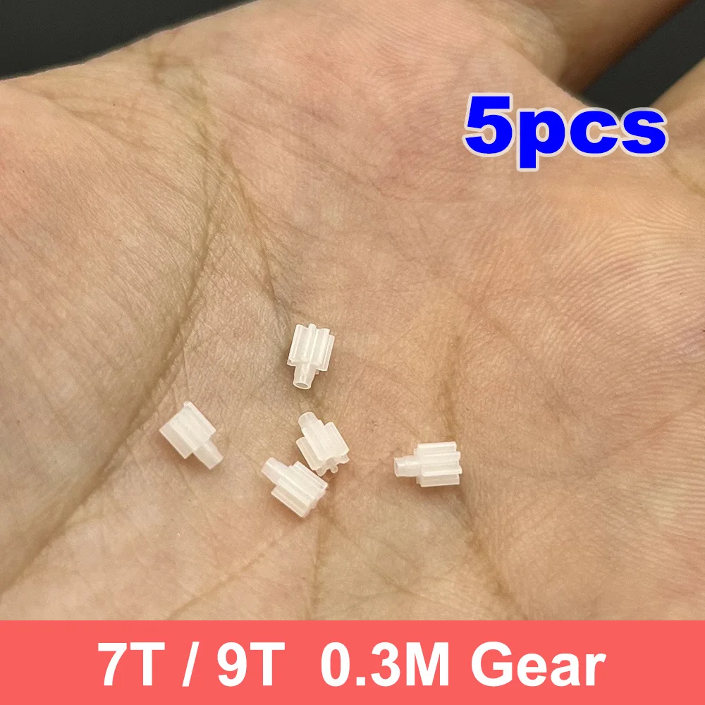 5pcs 0.3M Modules Plastic Gear 7T/9T Teeth for Toy RC Model Car Drone 0 ...
