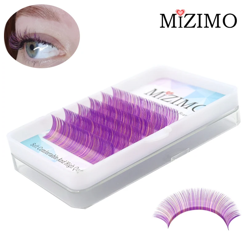 Mizimo New Multi-color Mixed Grafting False Eyelash Eyelash Rainbow ...