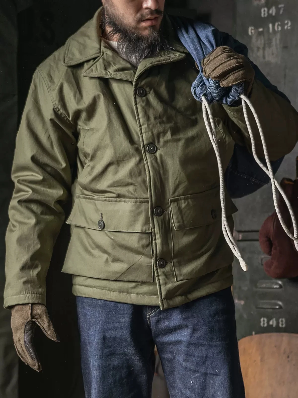 Bronson-1952-Pattern-AL-1-Flight-Jacket-55J13-Winter-Men-s-Woolen-Lined ...