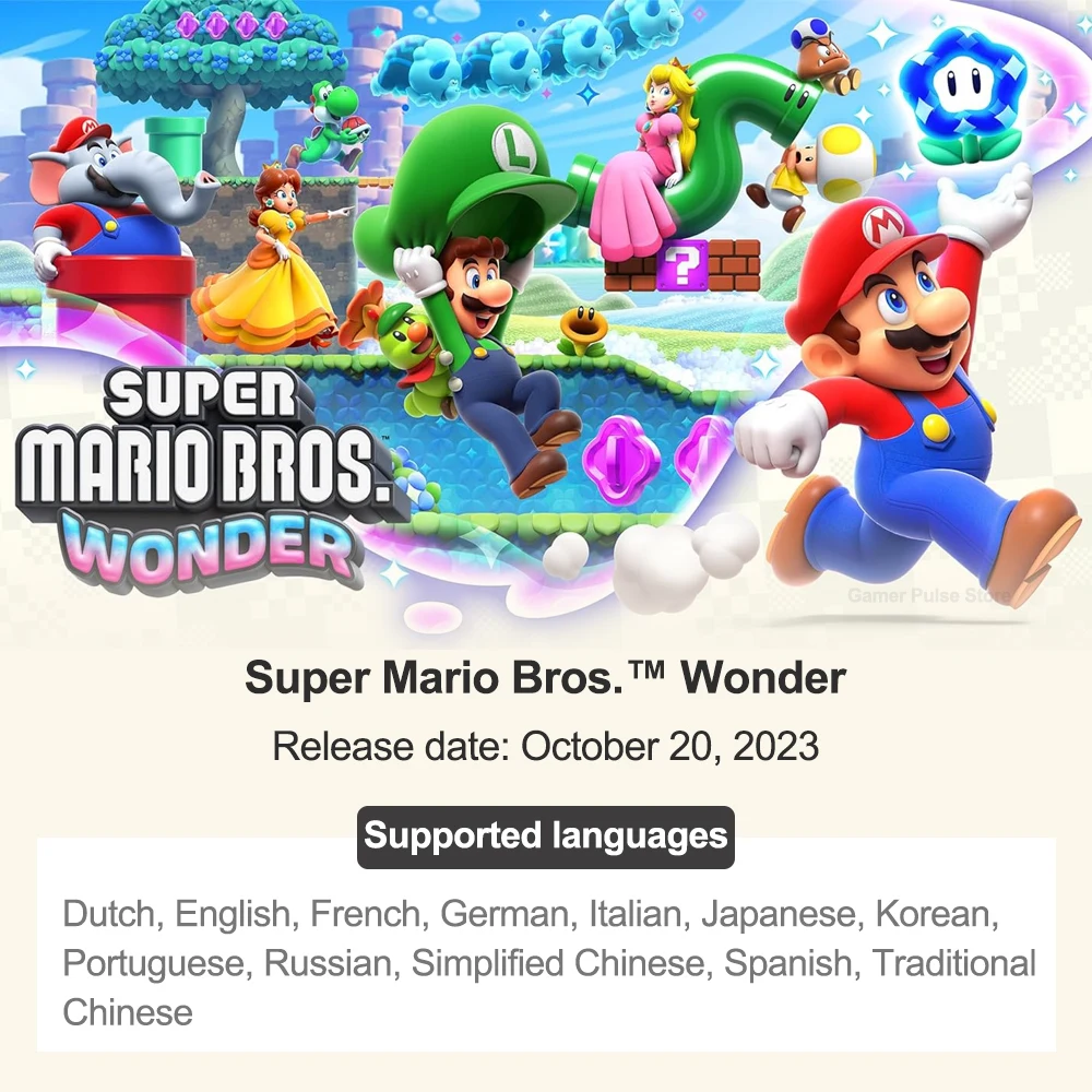 Super Mario Series Games Collections Nintendo Switch Games 100% ...