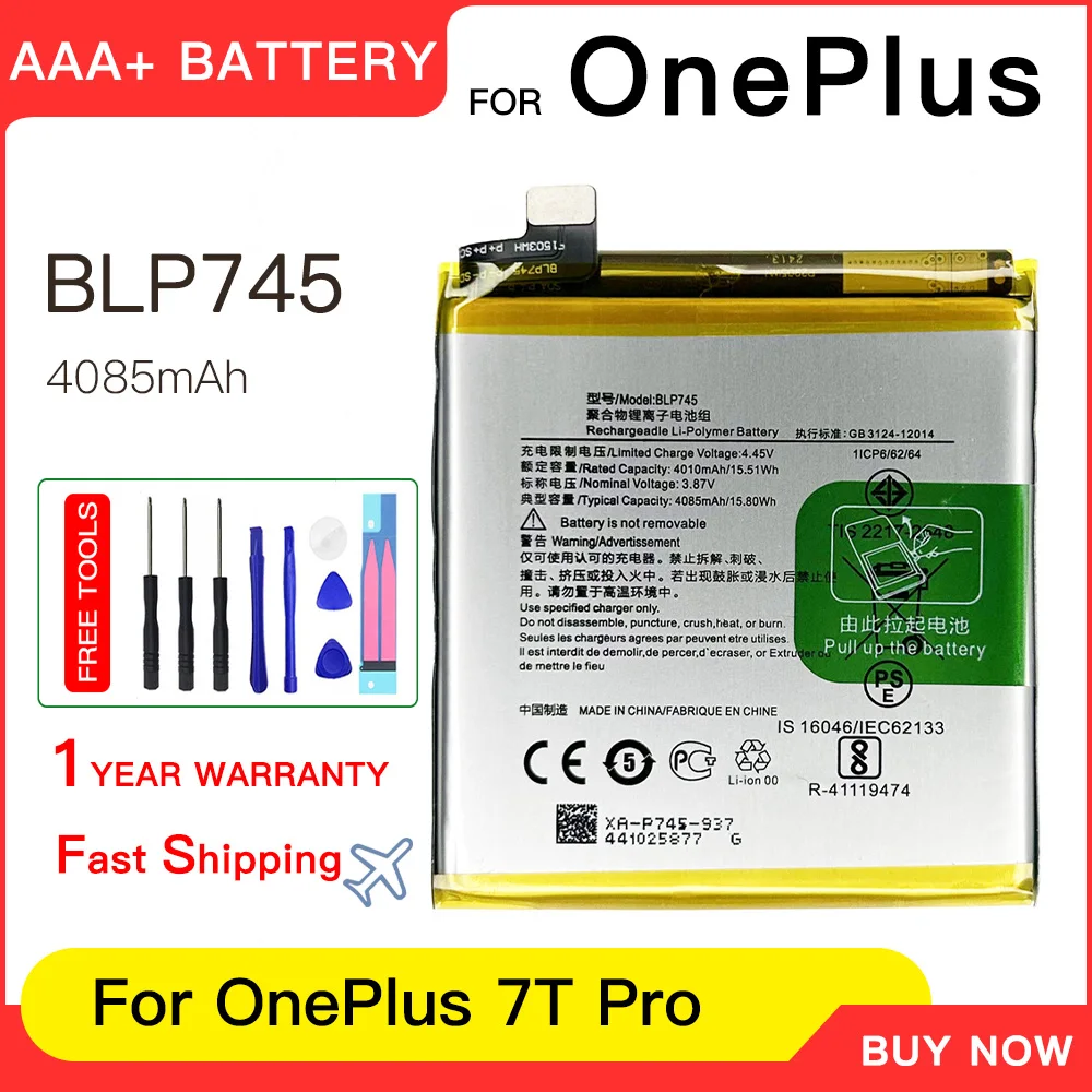 Genuine REPLACEMENT Battery BLP745 4085mAh Replacement Battery For ...
