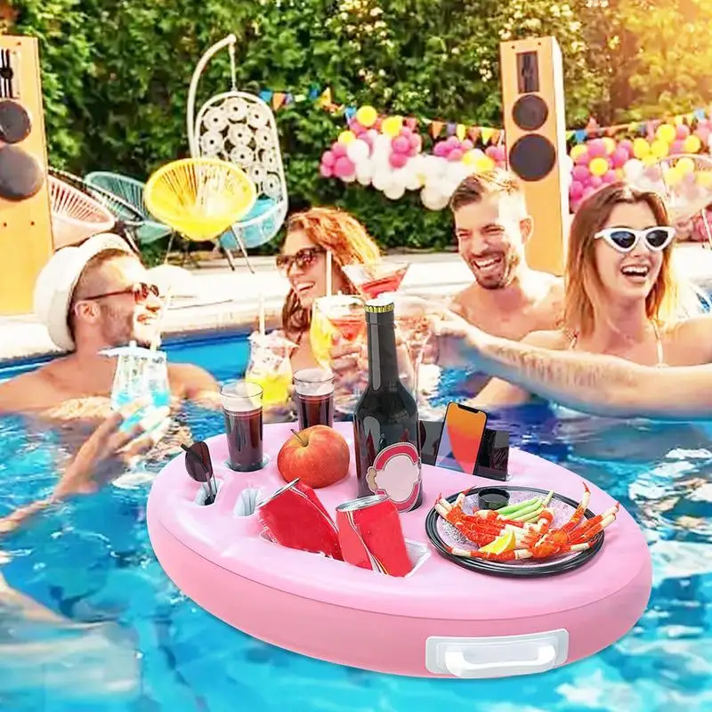 Floating-Food-Holder-Inflatable-Drinks-Storage-Tray-For-Pool-Swimming ...