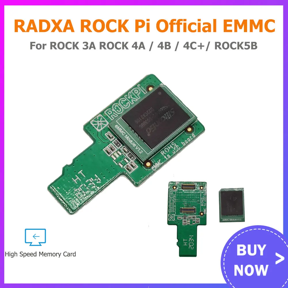 RADXA-ROCK-Pi-5-Model-B-Official-eMMC-Burn-Board-High-Speed-Memory-Card ...