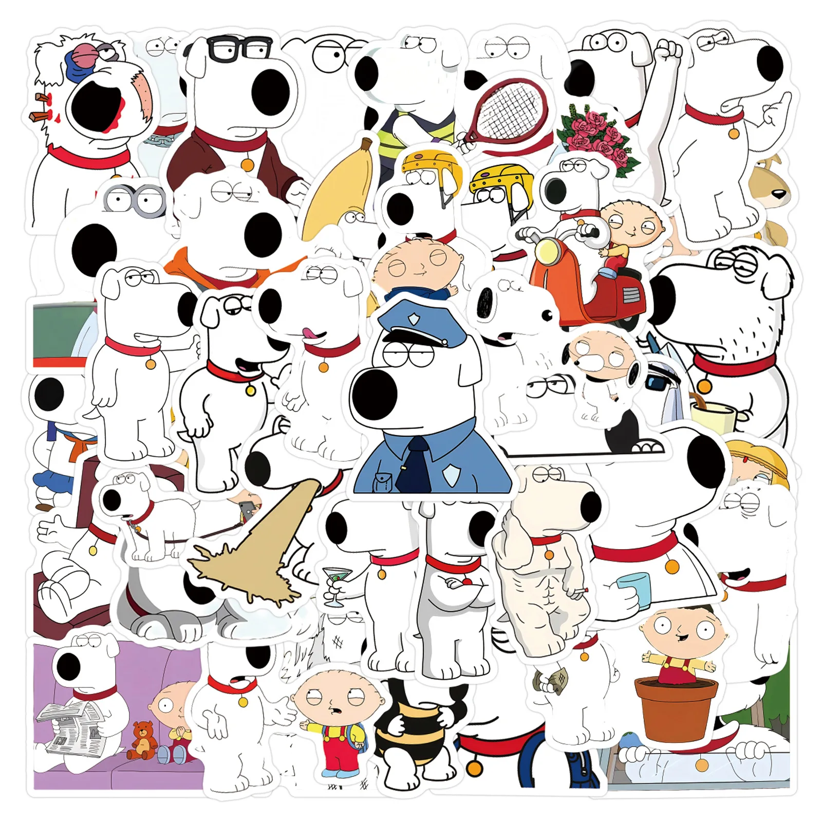 Brian Cartoon Stickers: The Ultimate Guide to Fun, Personality & Unique ...
